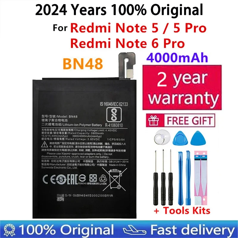 Original-Phone-Battery-BN45-BN48-For-Xiaomi-Redmi-Note-5-Note-6-Pro ...
