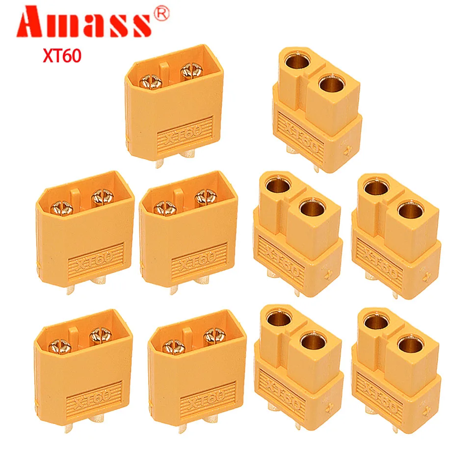 10pcs 20pcs Amass XT60 Connector Female Male XT60 Plug For RC Lipo Battery Bullet Connector for ...