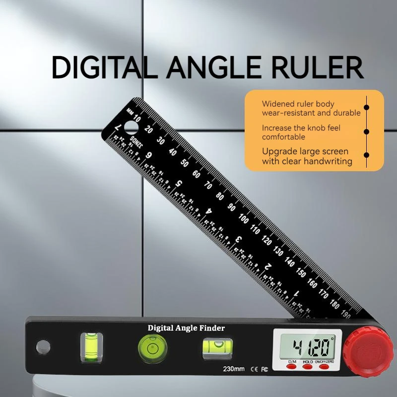 4-In1-Goniometer-Electronic-Angle-Ruler-Levelling-Instrument-190mm ...