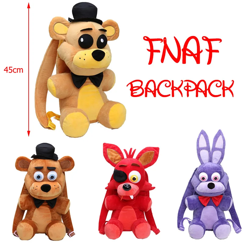 33-45cm-Plushie-Toy-Backpack-Foxy-Freddy-Fazbear-Teddy-Bear-Schoolbag ...