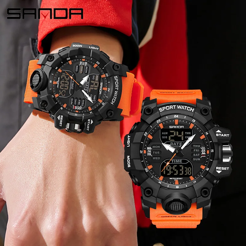 SANDA-Dual-Display-Men-Watches-Waterproof-Sports-Watch-Military-Man ...