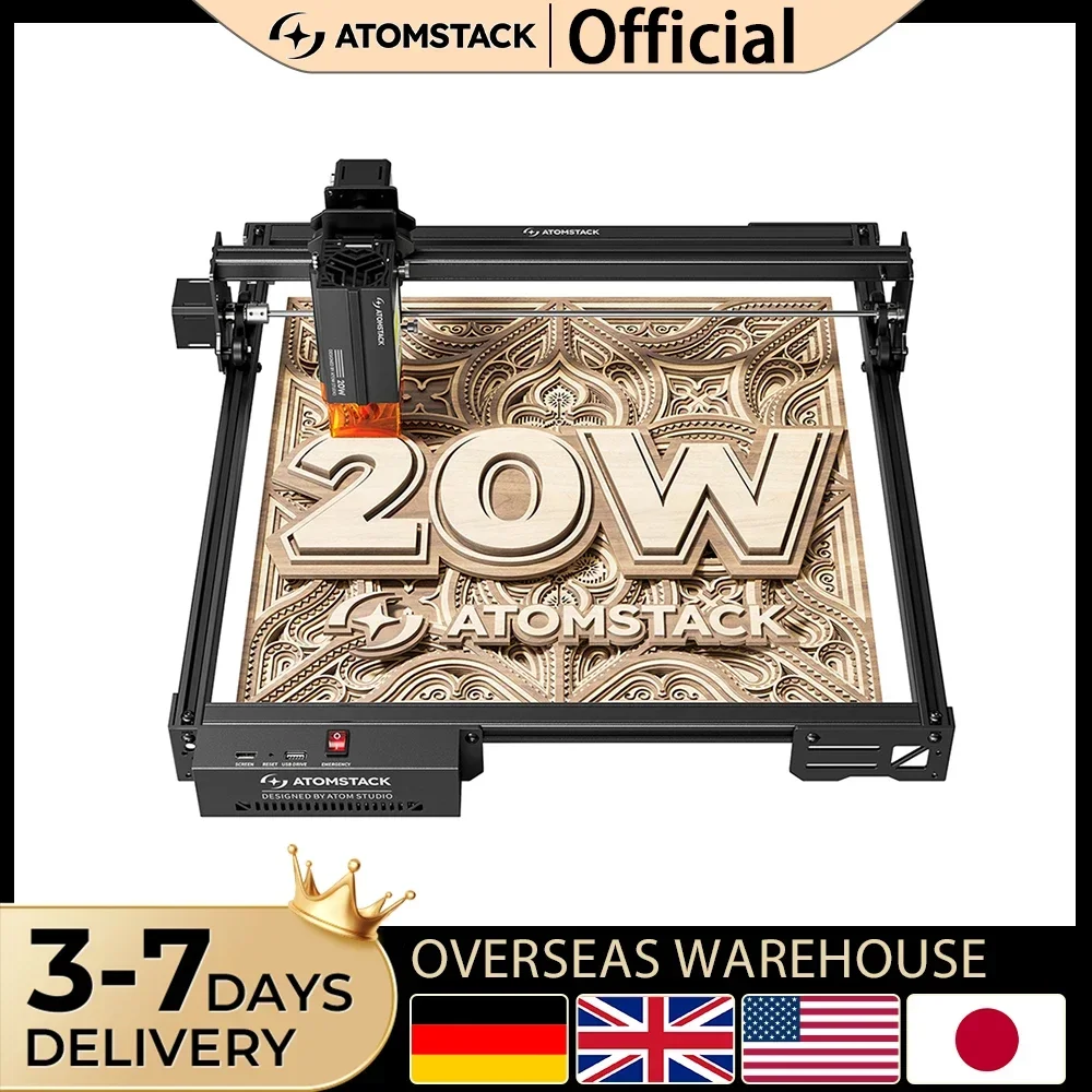 Atomstack A20 Pro V2 20W Laser Engraver Cutter DIY Craft Machine ...