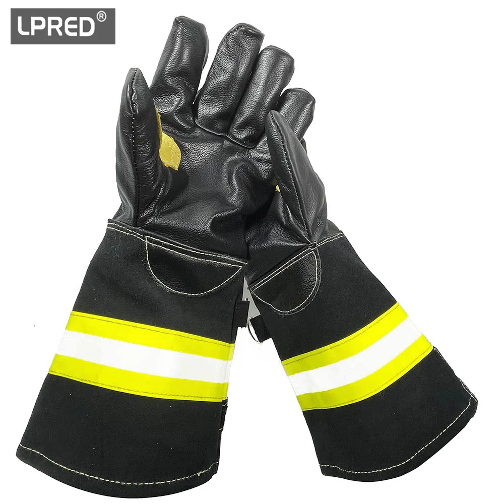 Long Type Rescue Fire Fighting Gloves Forest Fire-fighting Heat ...