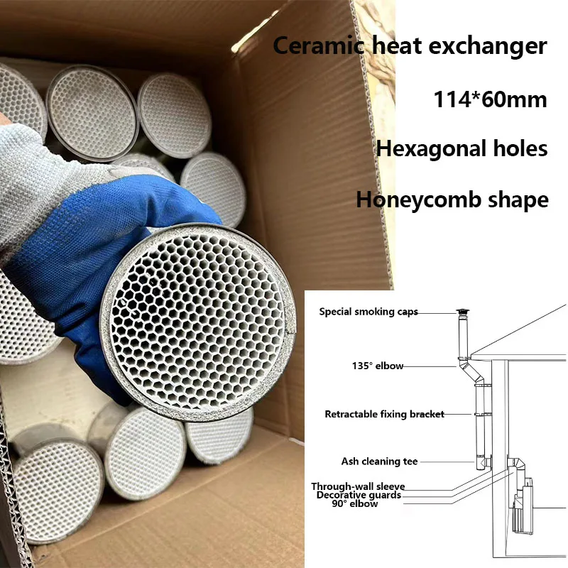 Ceramic-Heat-Exchanger-114-60mm-Hexagonal-Holes-Honeycomb-Shape-Acts-on ...