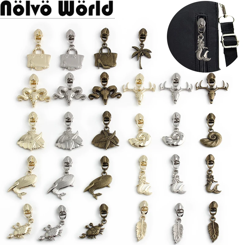 10-30-200PCS-Sheep-Deer-Shape-5-Nylon-Metal-Zipper-Puller-For-Replace ...