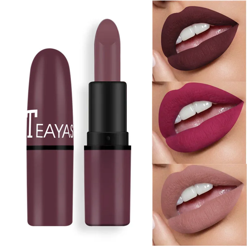 L-piz-labial-de-terciopelo-mate-labios-rojos-sexys-de-12-colores ...