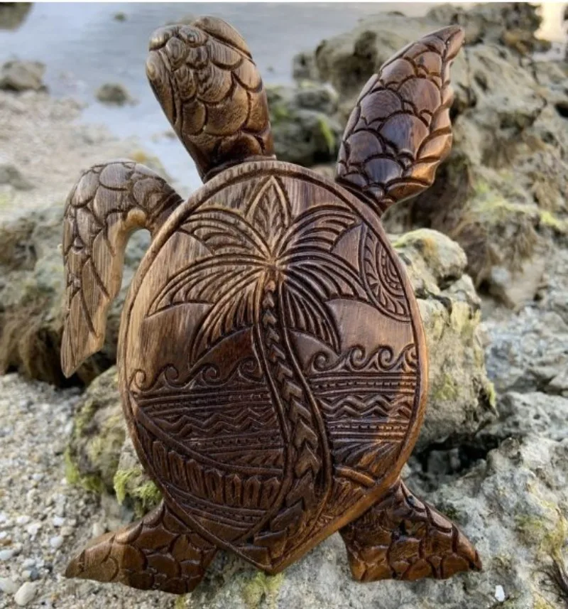 Hawaiian Sea Turtle Beach Decor Resin Craft Turtle Statue Realistic ...