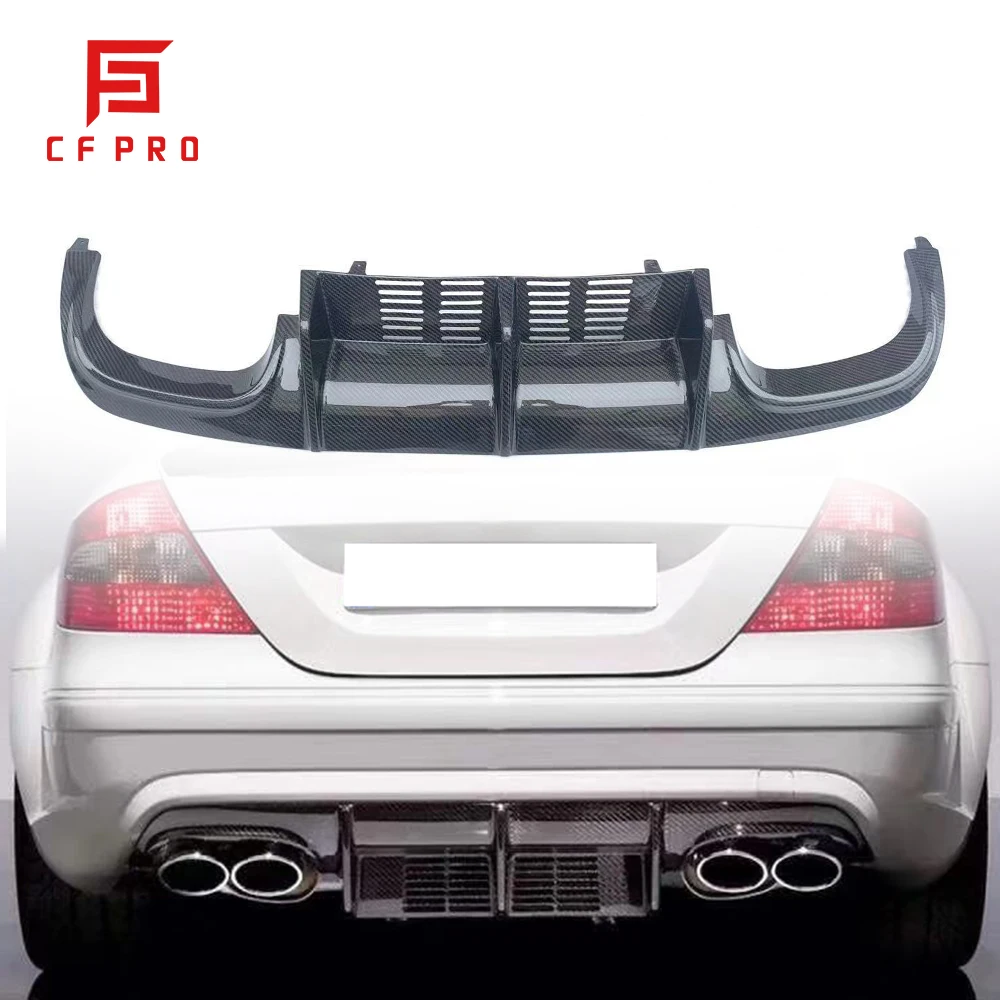 Carbon-Fiber-Boot-Spoiler-Splitter-Guard-Cover-For-Mercedes-Benz-CLK ...