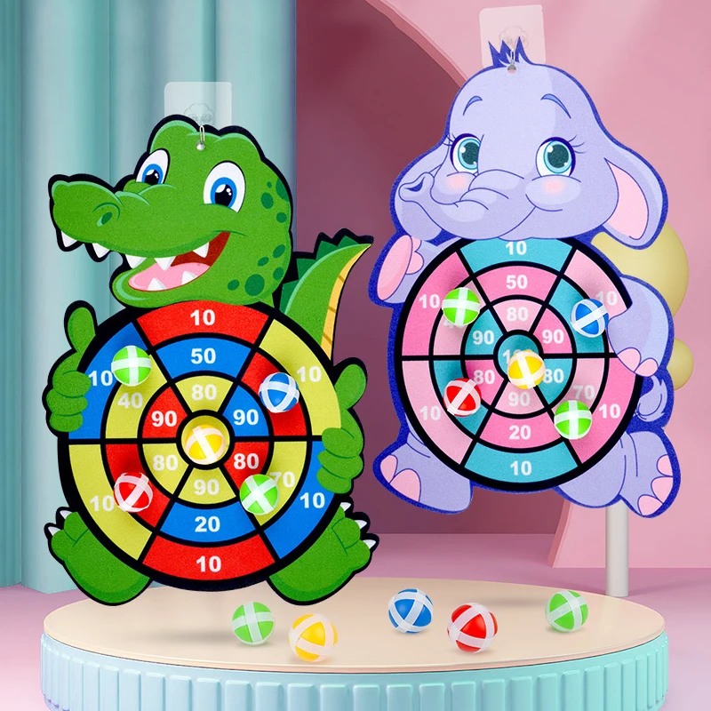 Children-Cartoon-Animal-Dart-Board-Sticky-Ball-Rabbit-Family ...