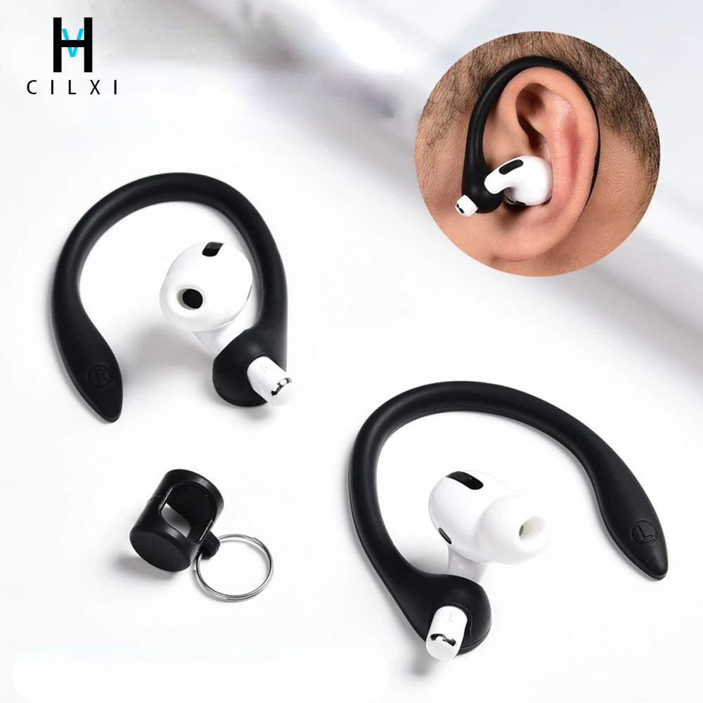 Wireless earphone sports ear hook for airpods, solid color silicone ear ...