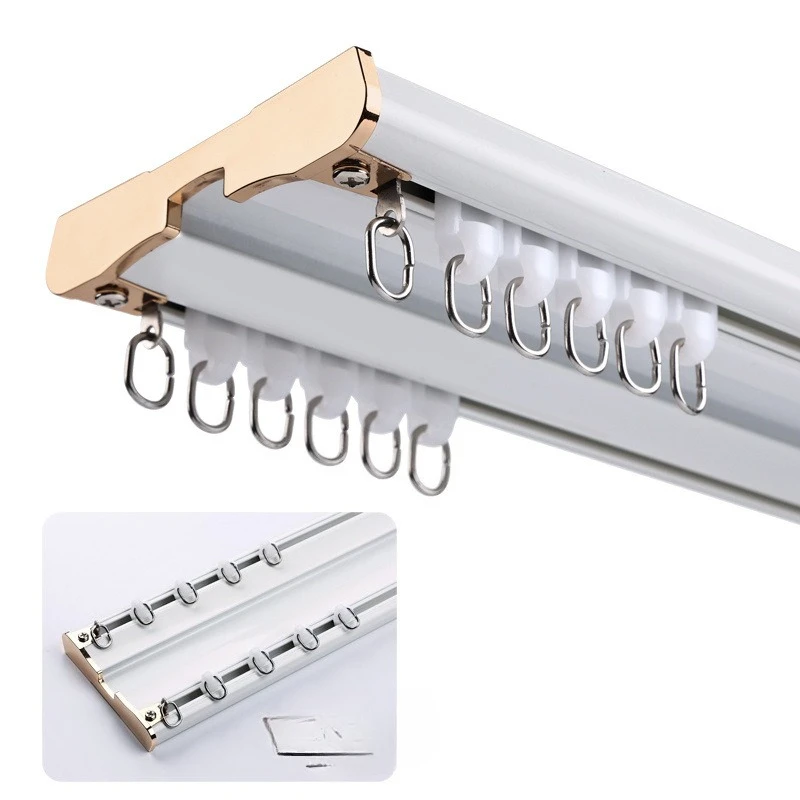 Aluminum alloy curtain track, double track curtain, runway mute ...