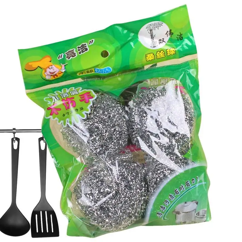 Stainless-Steel-Scrub-Ball-Solid-Steel-Cleaning-Ball-Dish-Washing ...