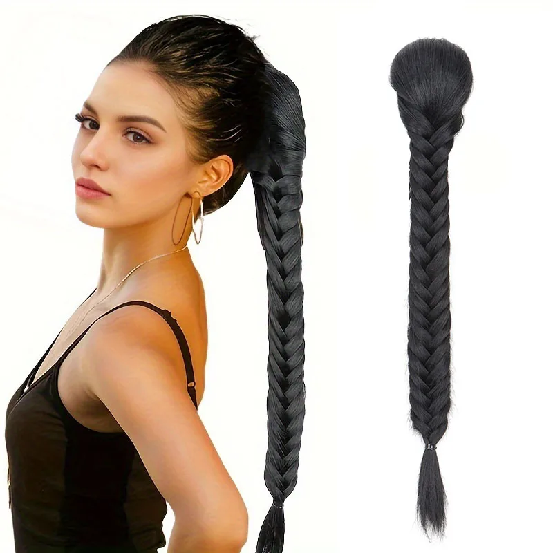 WIGSIN-16Inch-Synthetic-Long-Fishbone-Braid-Drawstring-Ponytail-Hair ...