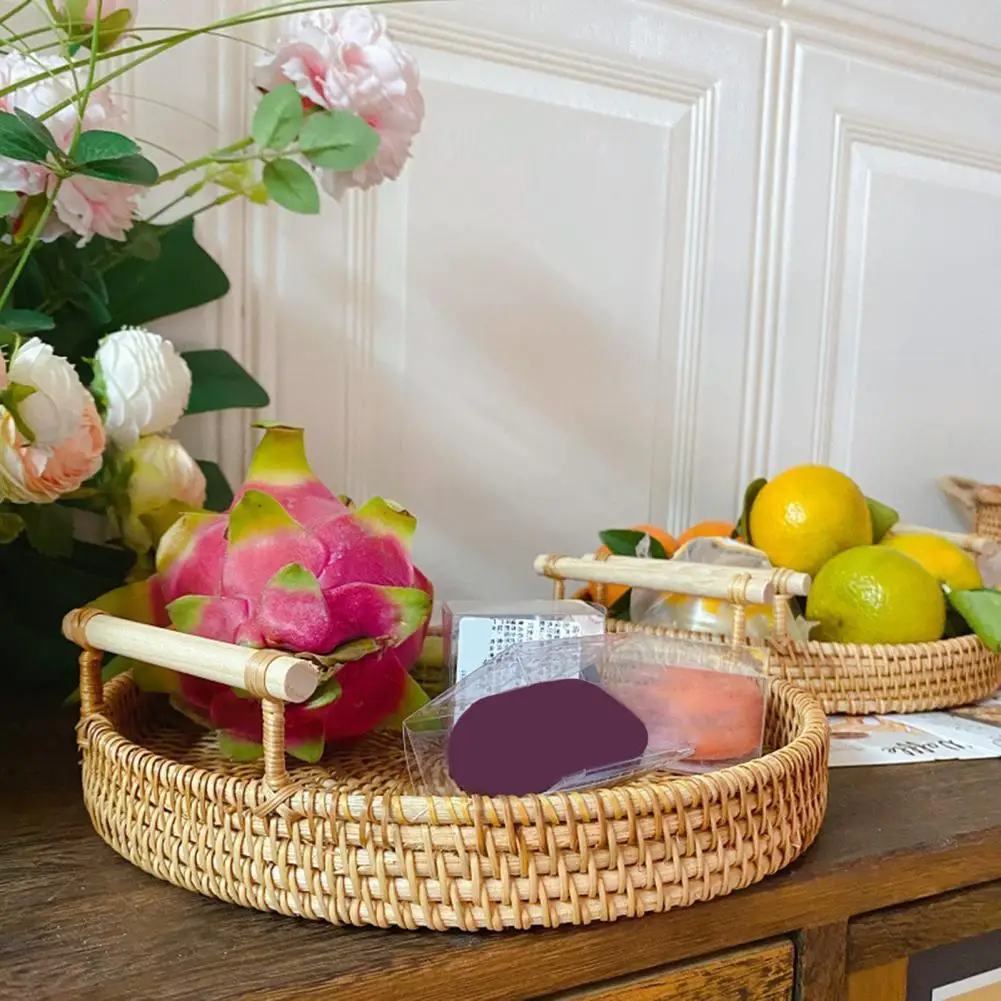 Wicker Serving Tray Useful Enjoy Refreshments Wicker Serving Tray ...