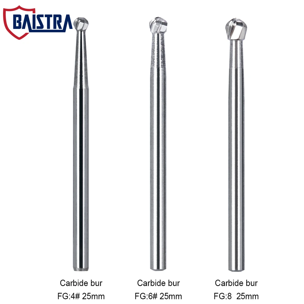 Dental Tungsten Carbide Burs Round Shape Surgical Metal Ball Bur 25mm ...