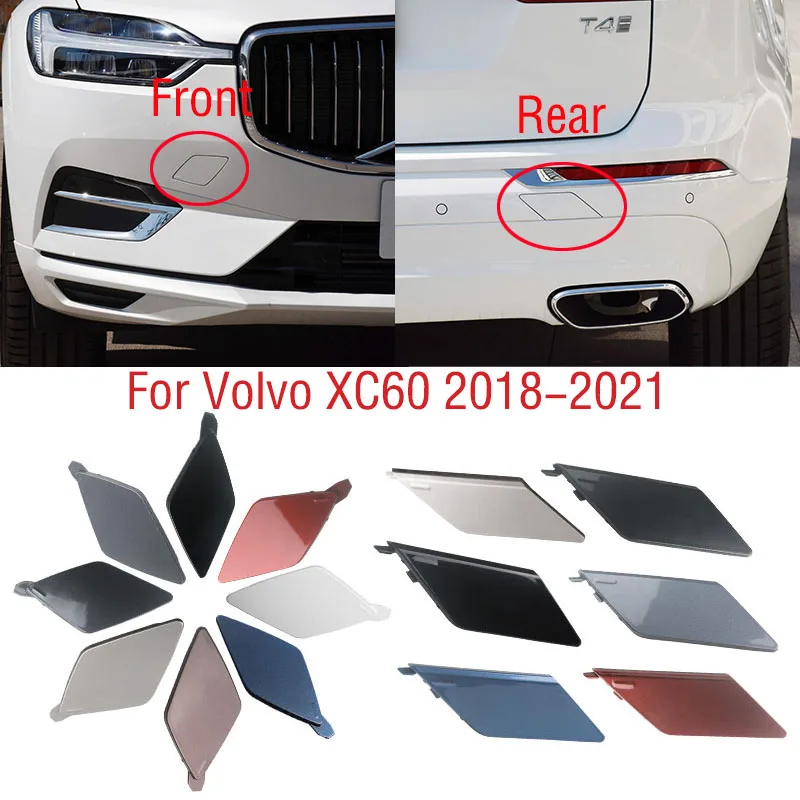 For Volvo XC60 2018 2019 2020 2021 Car Front Rear Bumper Tow Hook Cover ...