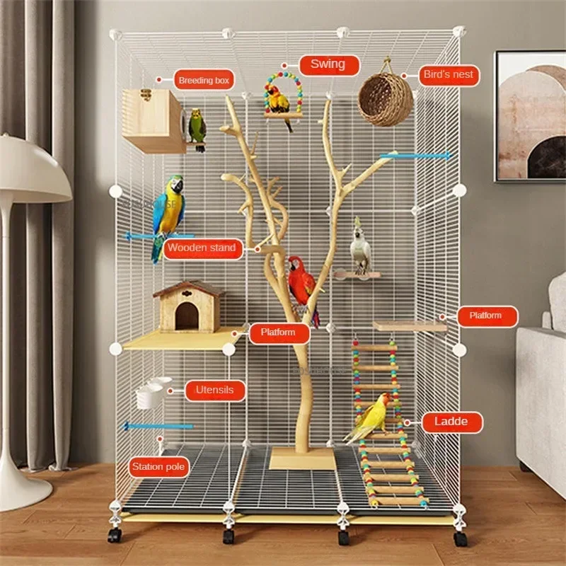 newExtra Big iron Birdcage Parrot Cage Pigeon Canary Hamster Aviary ...