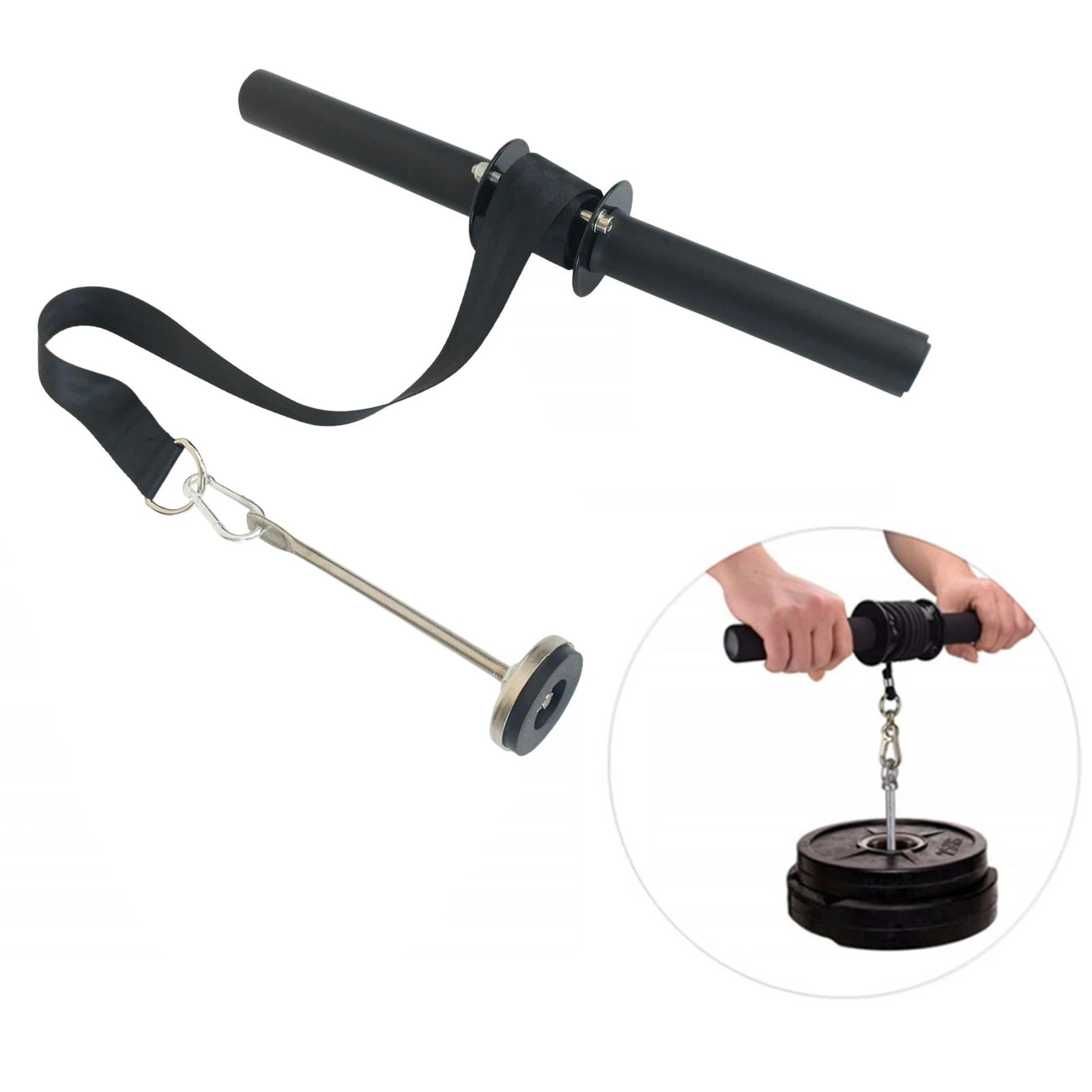 Wrist And Forearm Blaster Soft Foam Grip Handles One Size Wrist Roller ...