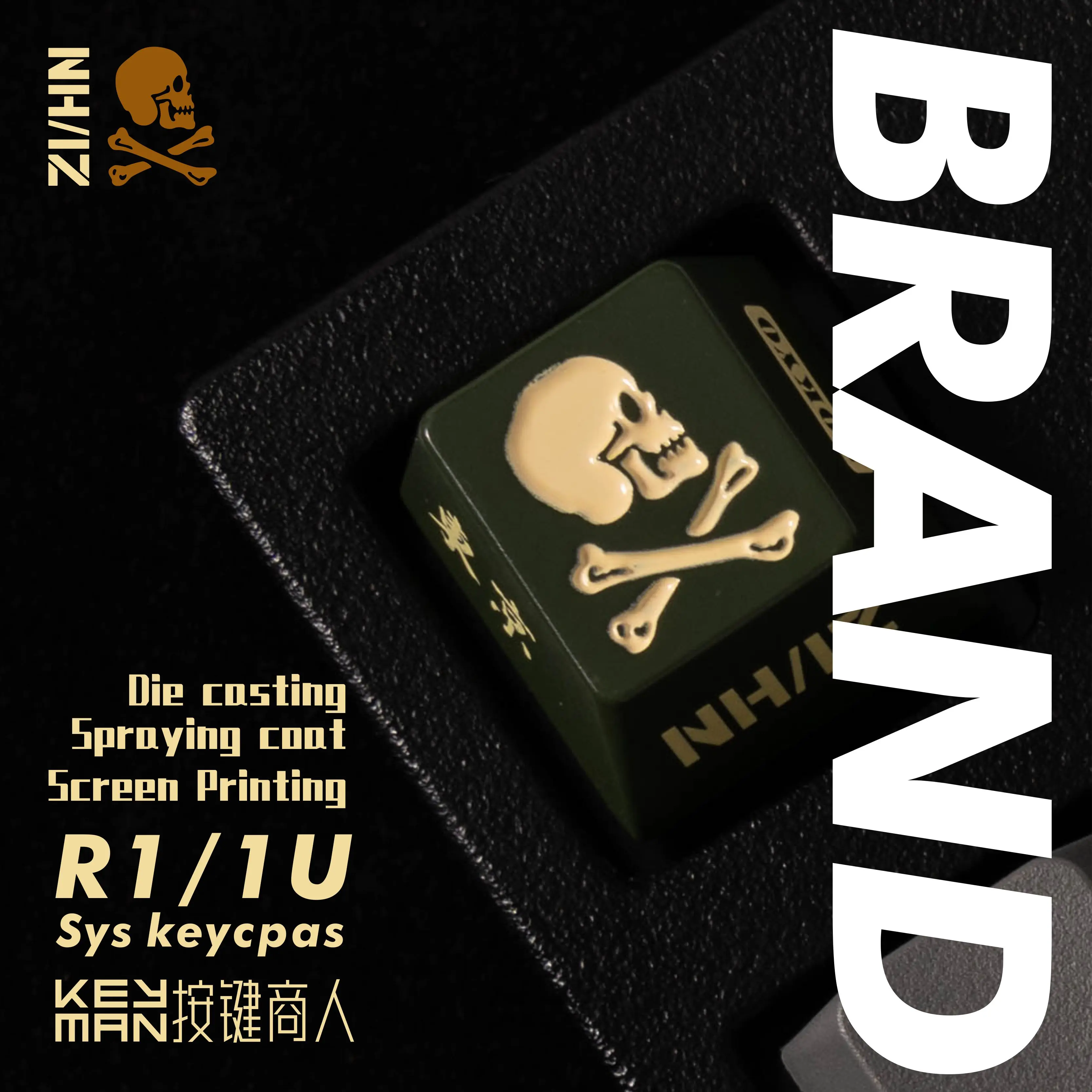 1-Piece-NH1Z-Zinc-Alloy-Keycap-Cherry-Profile-Metal-Personalized-Key ...