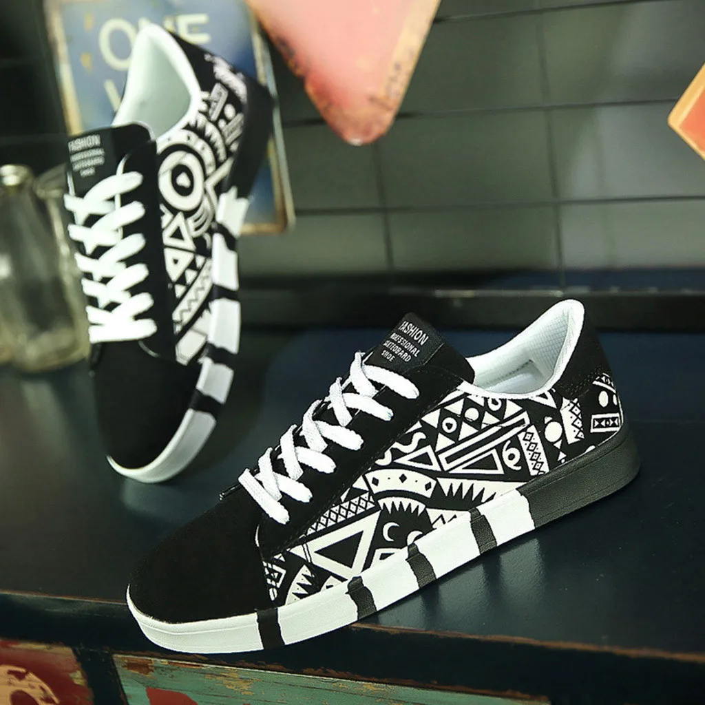 Men-s-Boho-Tennis-Shoes-Canvas-Sport-Lace-Up-Casual-Shoes-Leisure-Trend ...