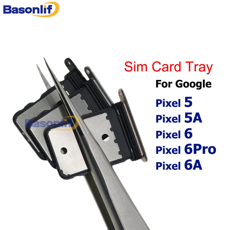 Basonlif Black White Sim Card SIM Tray Holder Replacement Parts For ...