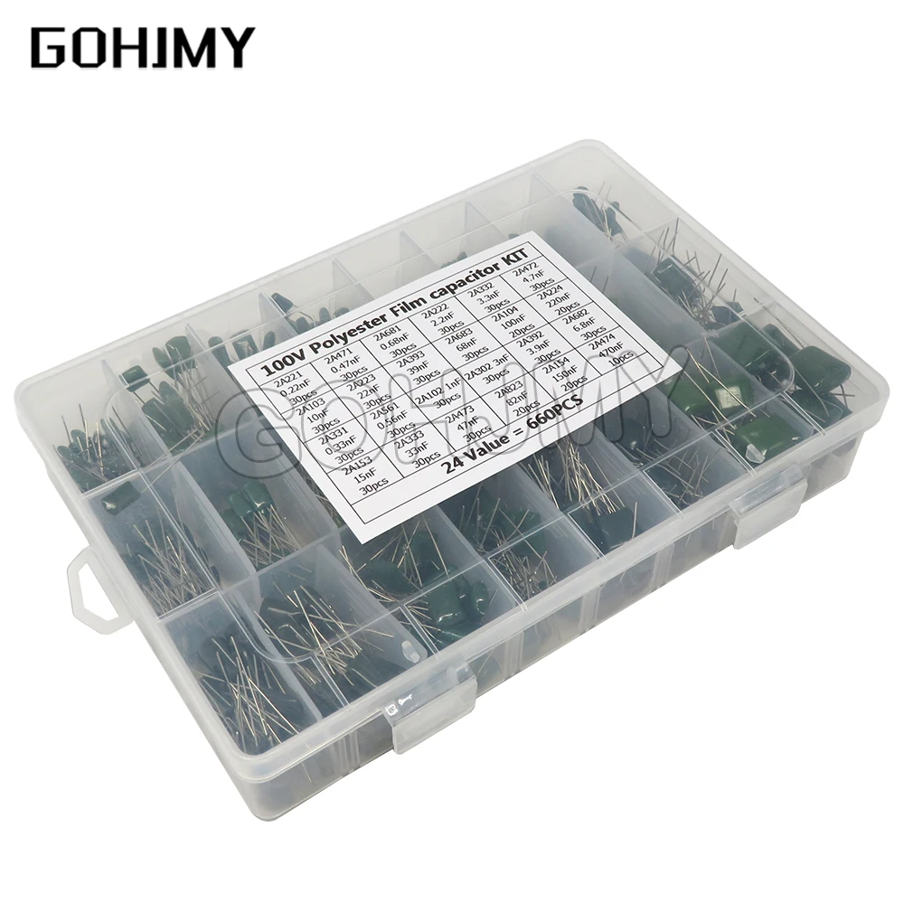 660pcs-lot-24value-capacitor-kit-100v-2a221j-to-2a474j-polyester-film ...