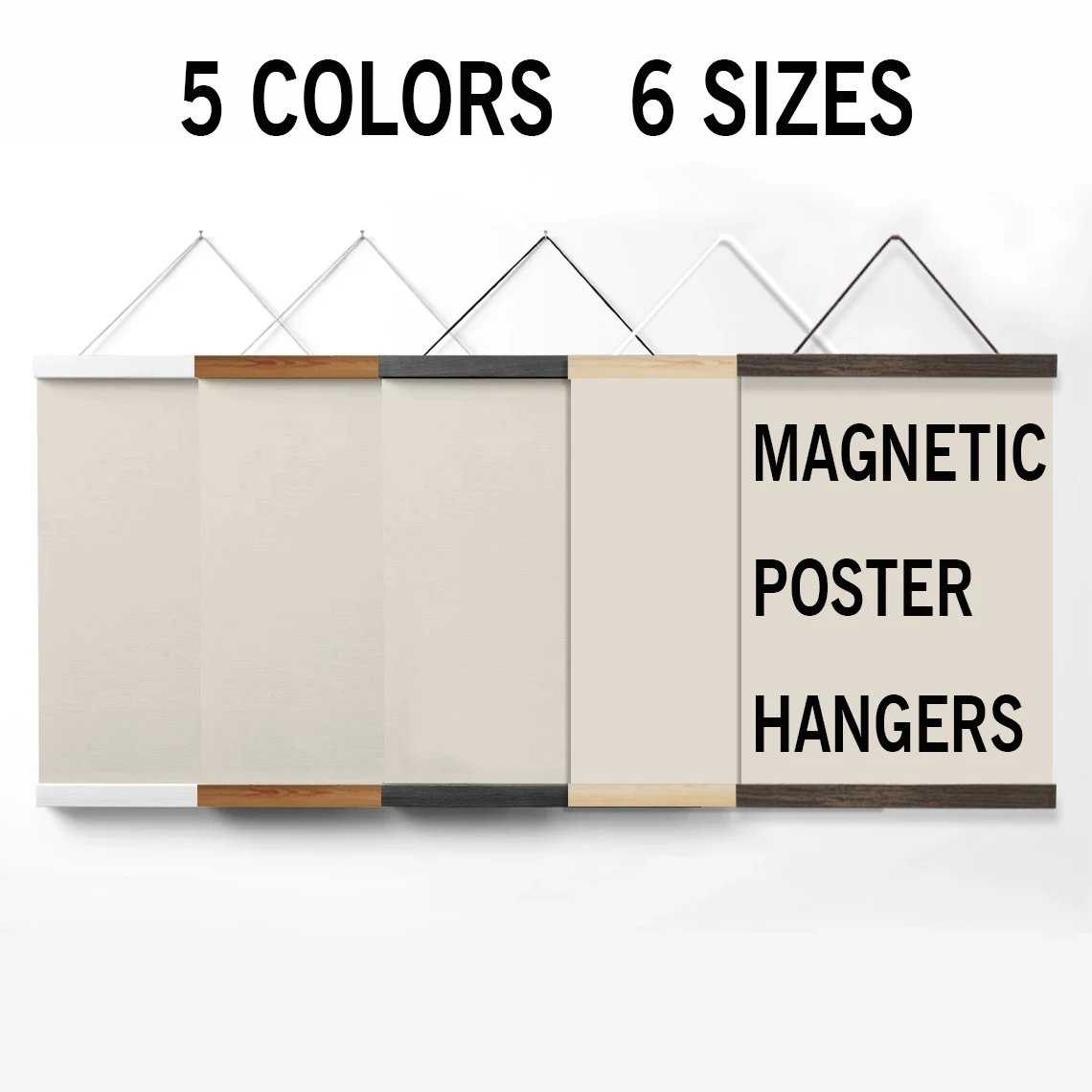 1PC-Magnetic-Wooden-Poster-Hanger-Frames-5Colors-Photos-Wall-Art-Canvas ...
