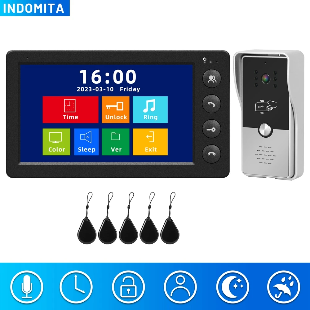 Indomita-Wired-Video-Intercom-System-for-Apartment-Outdoor-Door-Phone ...