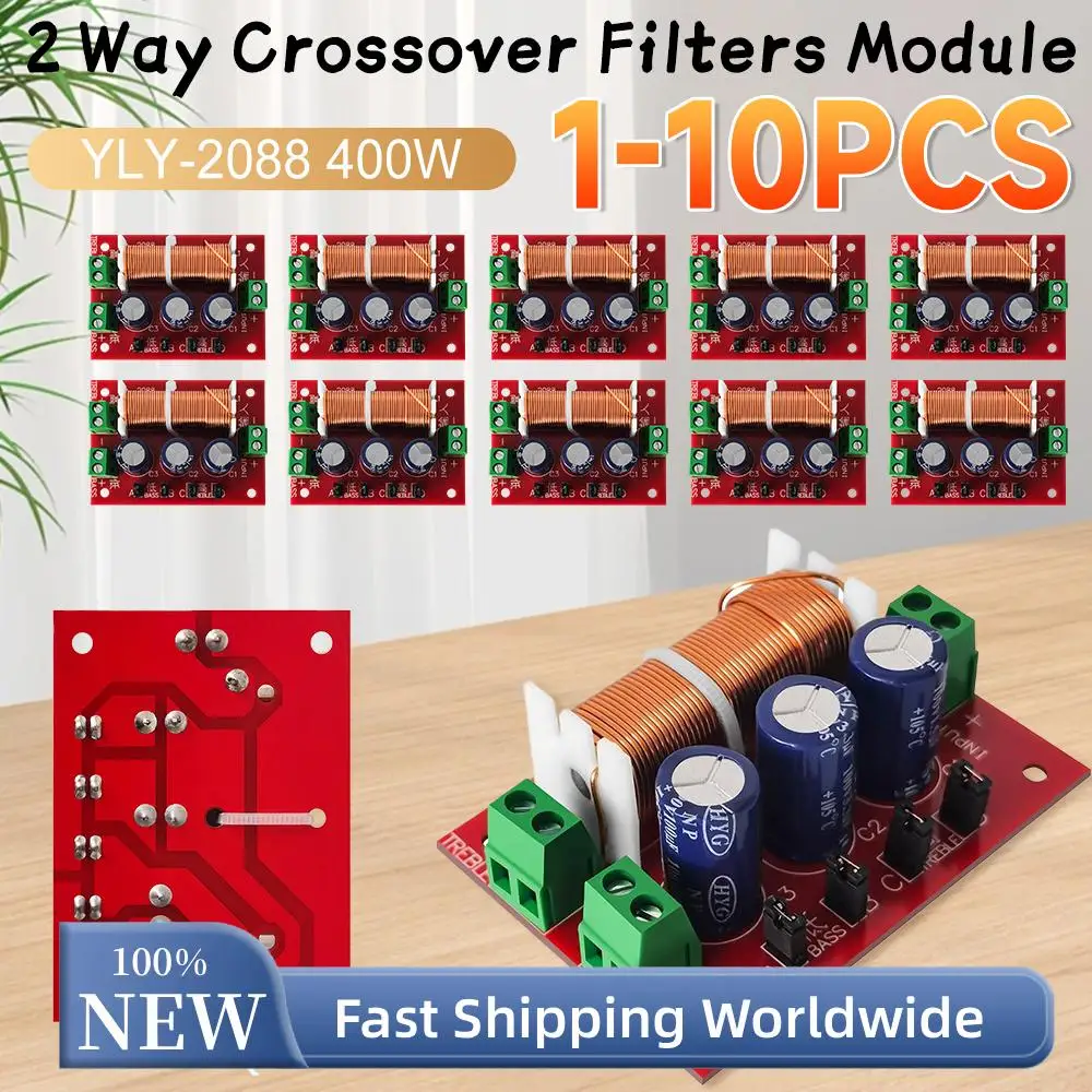 1-10PCS YLY-2088 400W Adjustable 2 Way Crossover Filters Module Audio ...