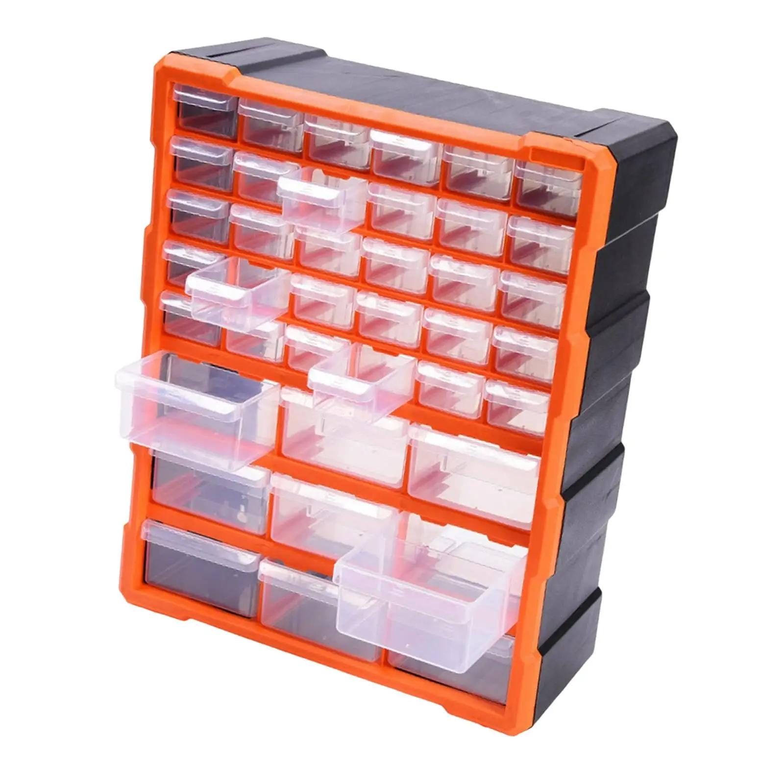 Component Box with Lids Classification Toolbox 39 Grids Blocks Clear ...