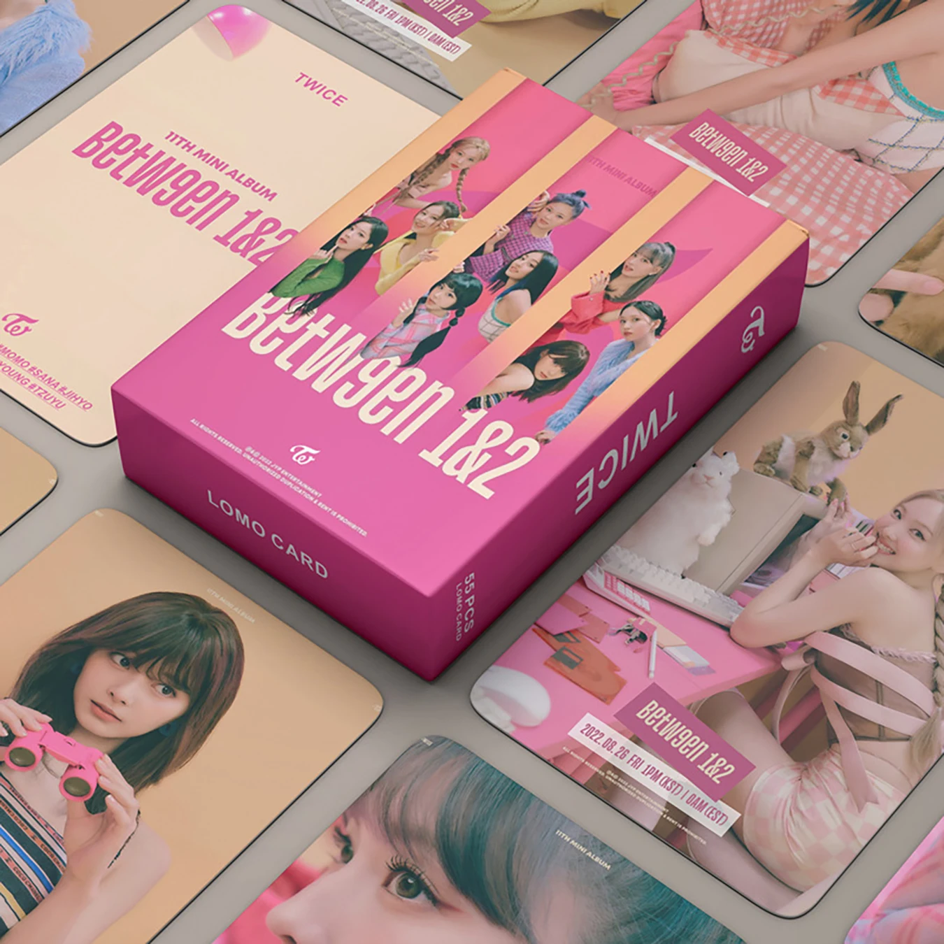 55PCS/set Kpop TWICE Between 1&2 Photocards Lomo LE SSERAFIM Aespa Lomo Cards Photocard Print ...