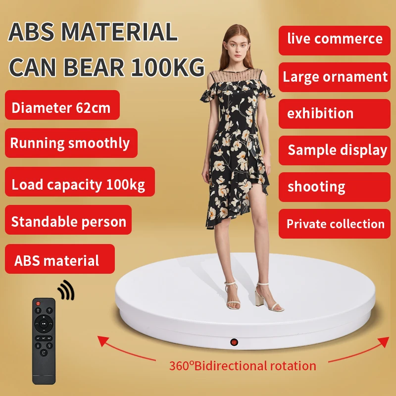 New-Electric-Rotating-Display-Table-100KG-Load-360-Remote-Control ...