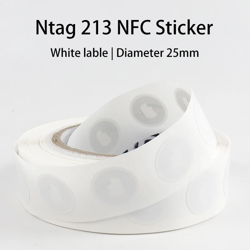 100pcs NFC Tags Ntag213 NFC Stickers Blank NFC Tags Adhesive 144 Bytes ...