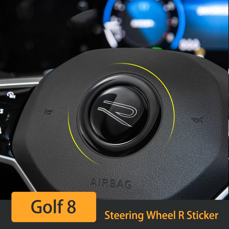 New-Golf-8-Car-Interior-Emblem-Steering-Wheel-R-Logo-Badge-Stickers ...
