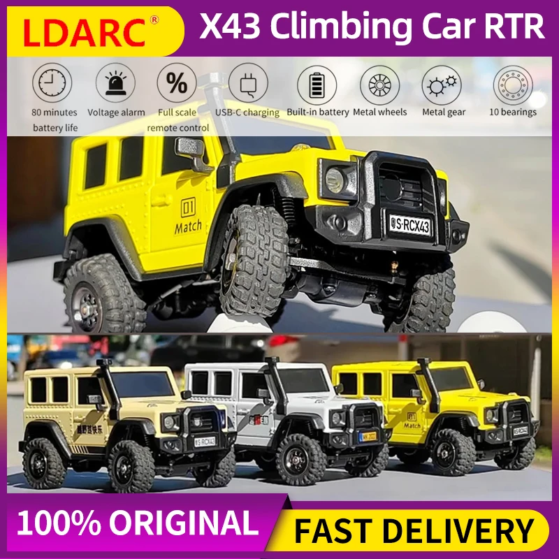 LDARC X43 1/43 MINI RC Car Crawler RTR 1:43 Electric Remote Control ...
