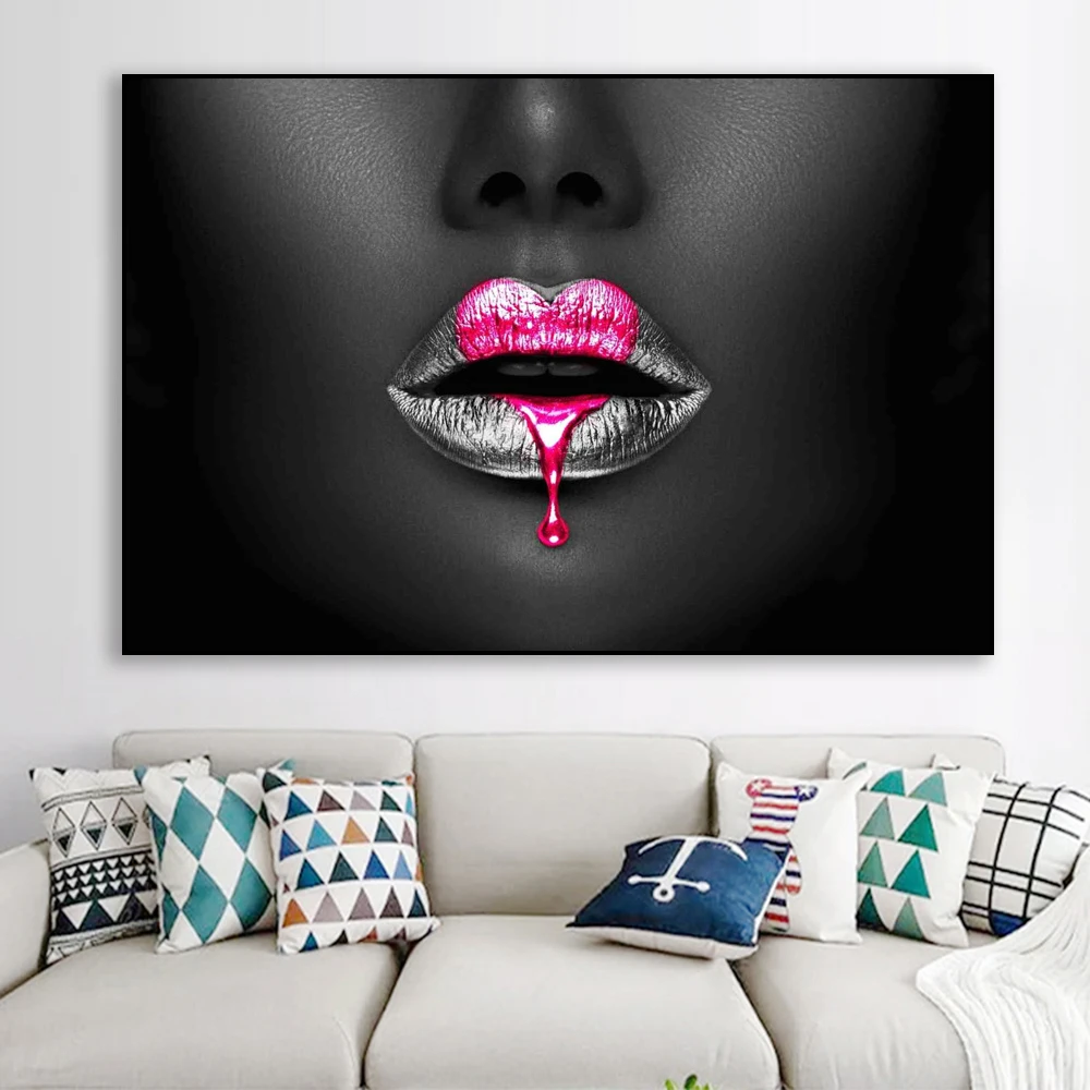 Pink Lip Print