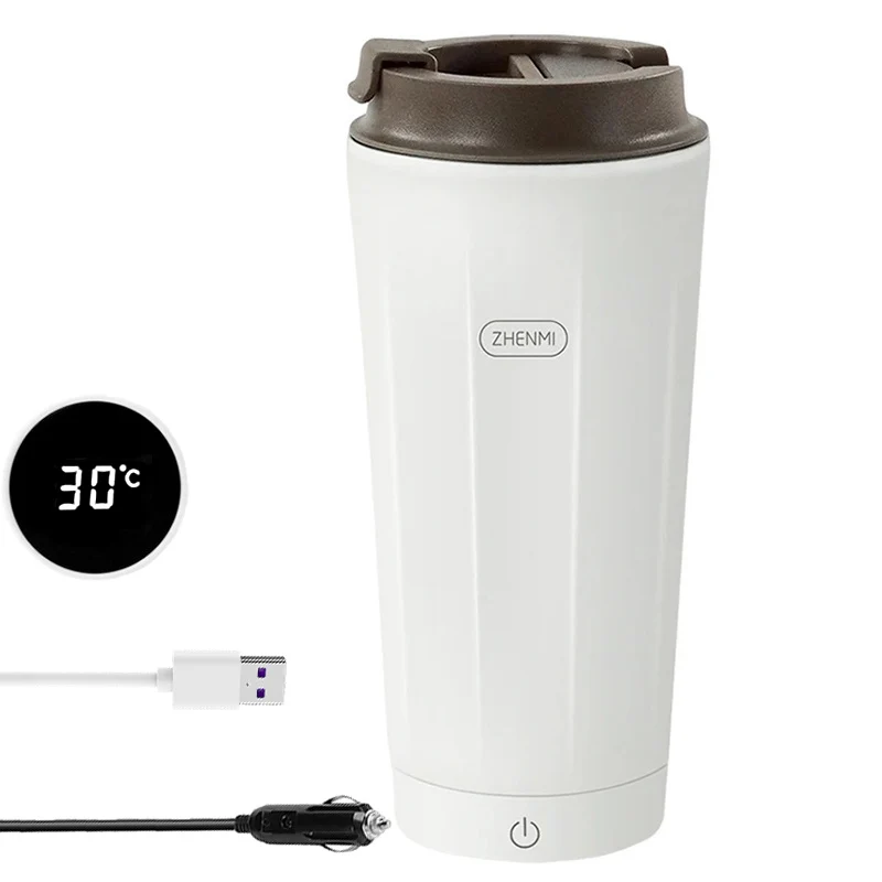 USB-Car-Plug-Electric-Heating-Bottle-Kettle-Intelligent-Display ...