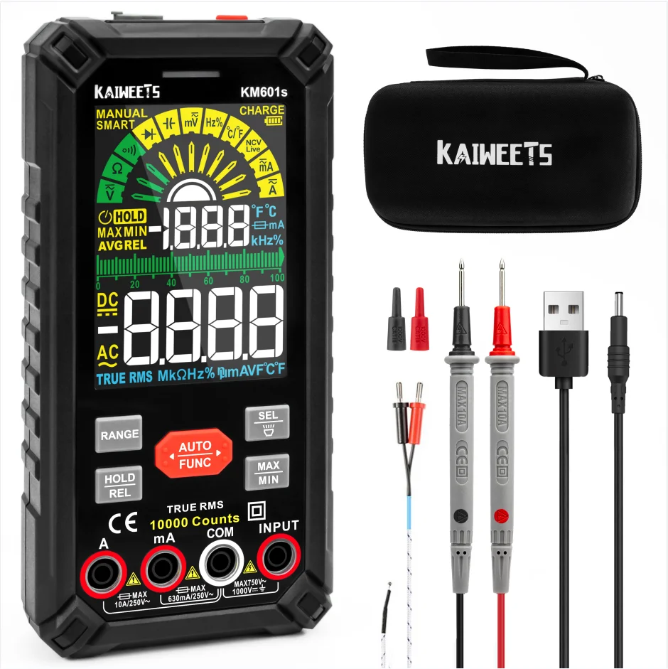 KM601S-High-Precise-10000Counts-1000V-AC-DC-Smart-Digital-Multimeter ...