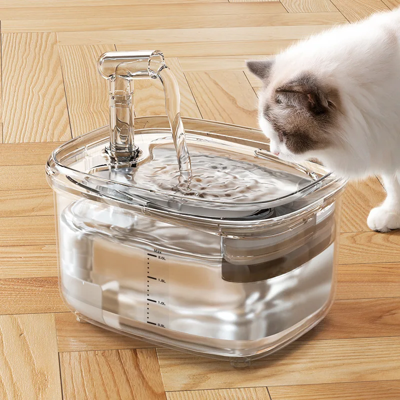 Automatic-Pet-Water-Fountain-Transparent-USB-Power-Cat-Water-Dispenser ...