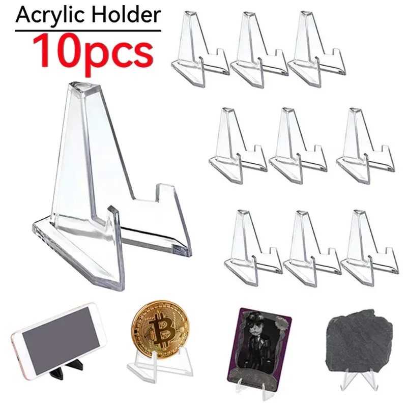 Acrylic-Display-Stand-Phone-Holder-Clear-Triangle-Stand-Coin-Watch ...