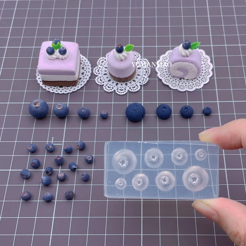DIY Blueberry Shaped Silicone Epoxy Resin Mold UV Mold Miniature ...