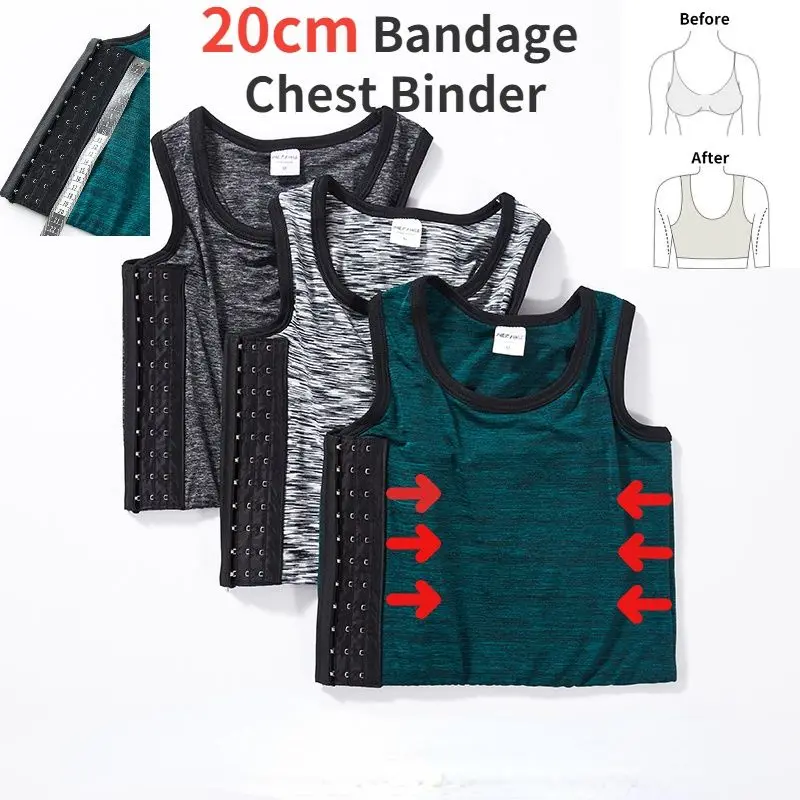 Full-Bandage-Chest-Binder-Side-Buckle-Breast-Binder-Super-Flat-Sports ...