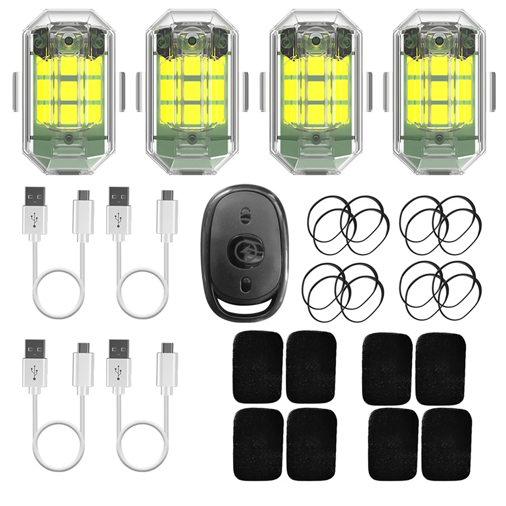 7 Colors Anti-collision Warning Lamp Flash Light Waterproof Wireless ...