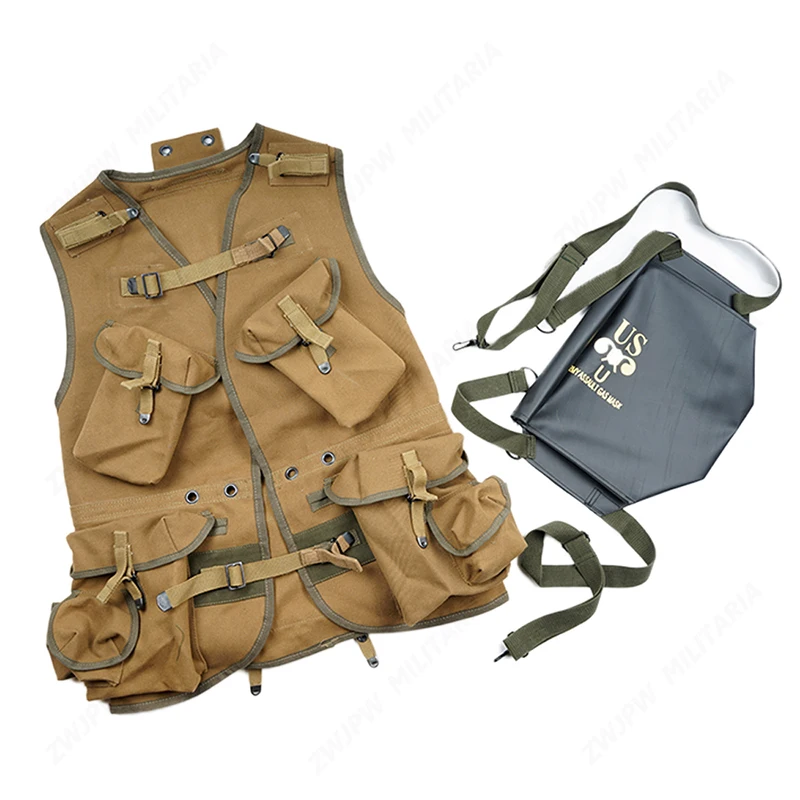 WW2 US ARMY BASIC D-DAY ASSAULT TROOP PACKAGE KHAKI EUIPMENT ...