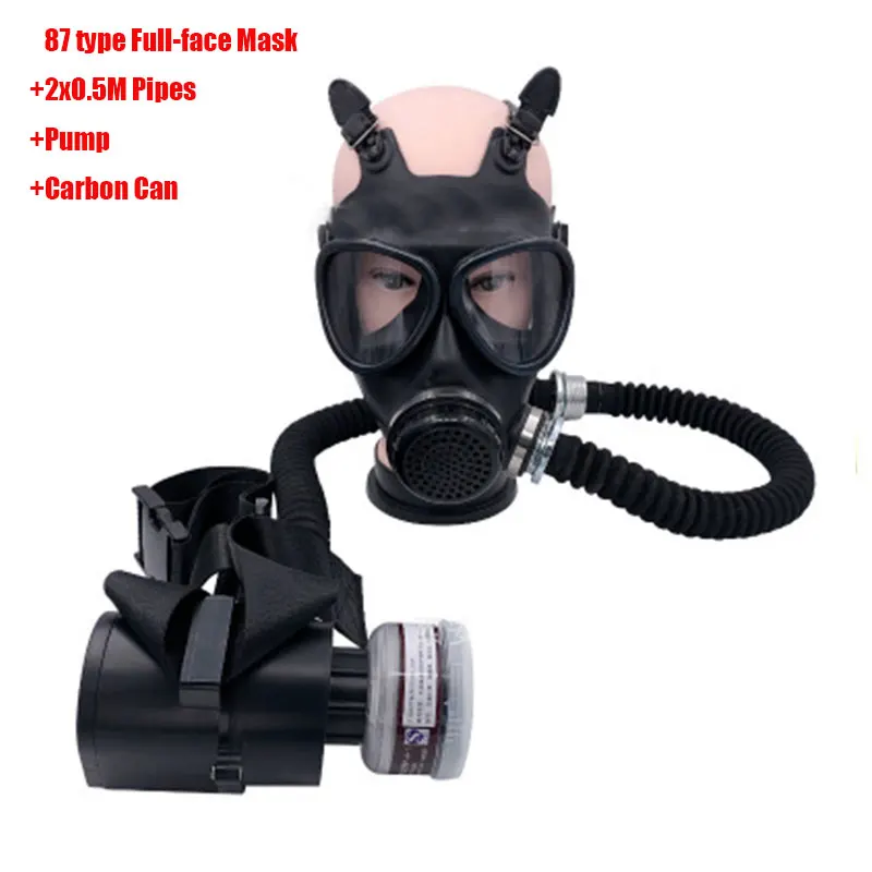 Type 87 Gas Mask Portable Electric Air Supply Rechargeable Long Tube ...
