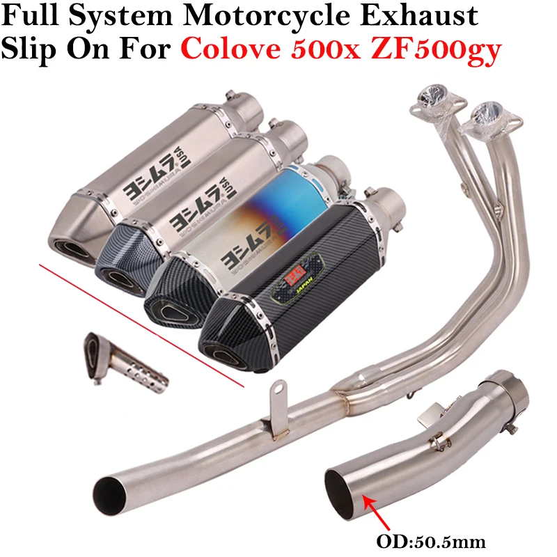 Full-Systems-For-COLOVE-500X-ZF500GY-MACBOR-MONTANA-XR5-Motorcycle-Exhaust-Modify-Escape-Front ...