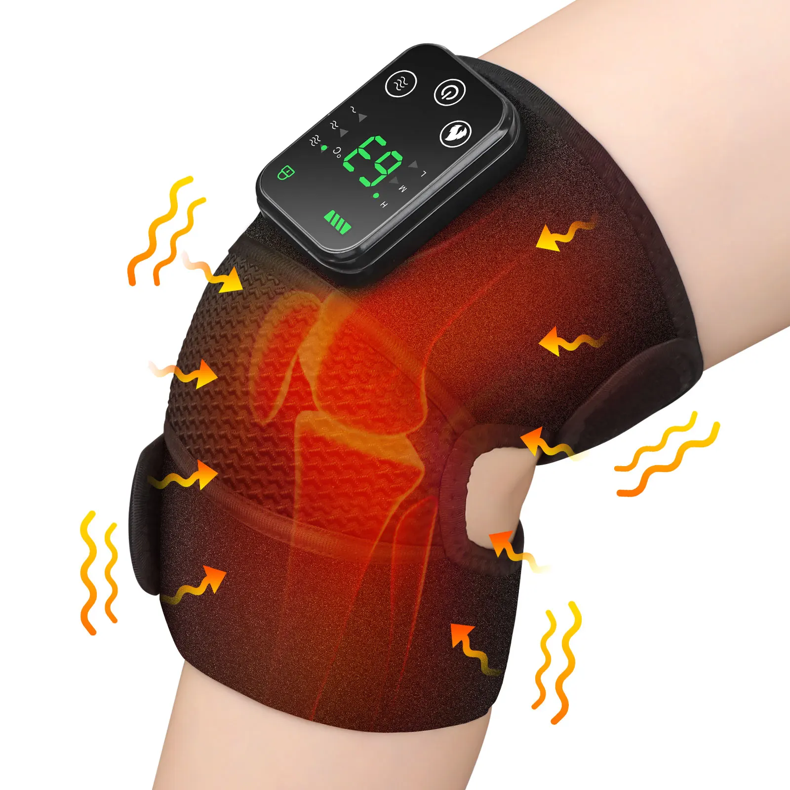 Single-Piece-Heated-Vibration-Knee-Massager-Knee-Shoulder-and-Elbow-3 ...