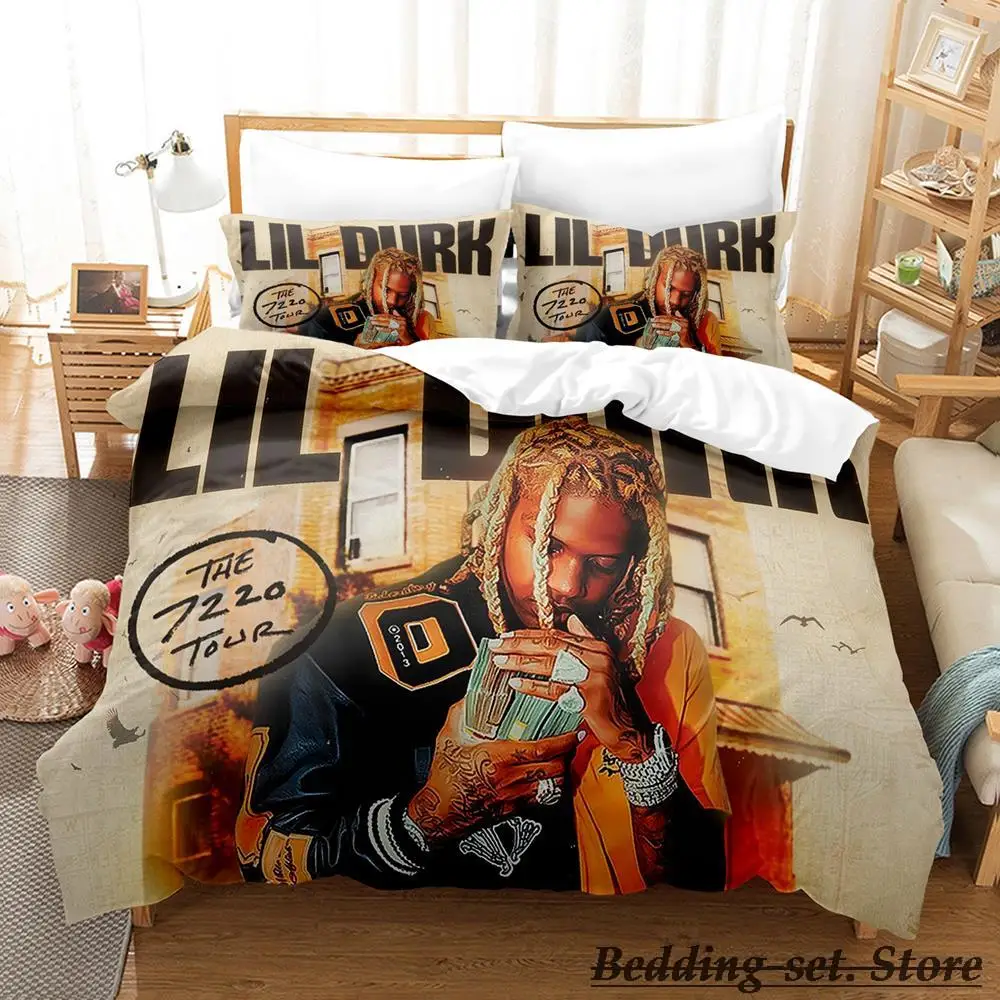Lil Durk Bedding Set Single Twin Full Queen King Size Bed Set Aldult Kid Bedroom Duvetcover Sets Anime parure de lit Bed AliExpress