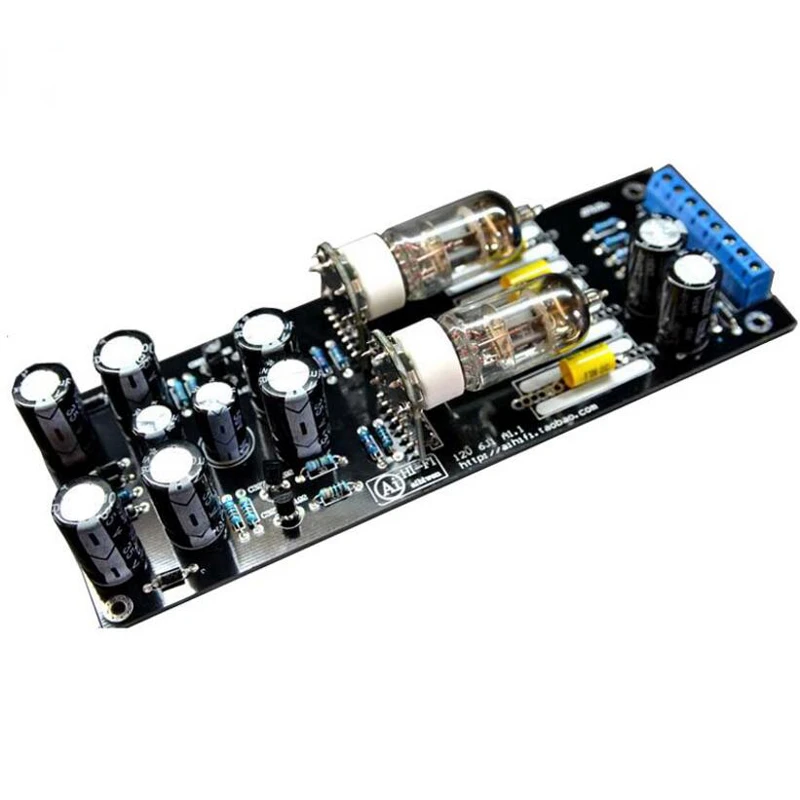 DLHiFi 6J1 6AK5 Tube AC 12V 500mA Preamp Preamplifier Board For VCD CD ...