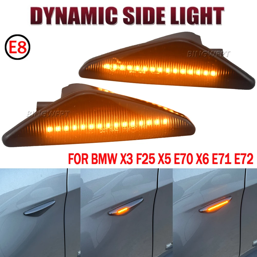 2x-Sequential-Flashing-LED-Turn-Signal-Side-Marker-Lights-For-BMW-X3 ...